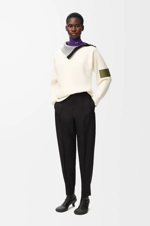 Loewe Trousers In Wool - Black