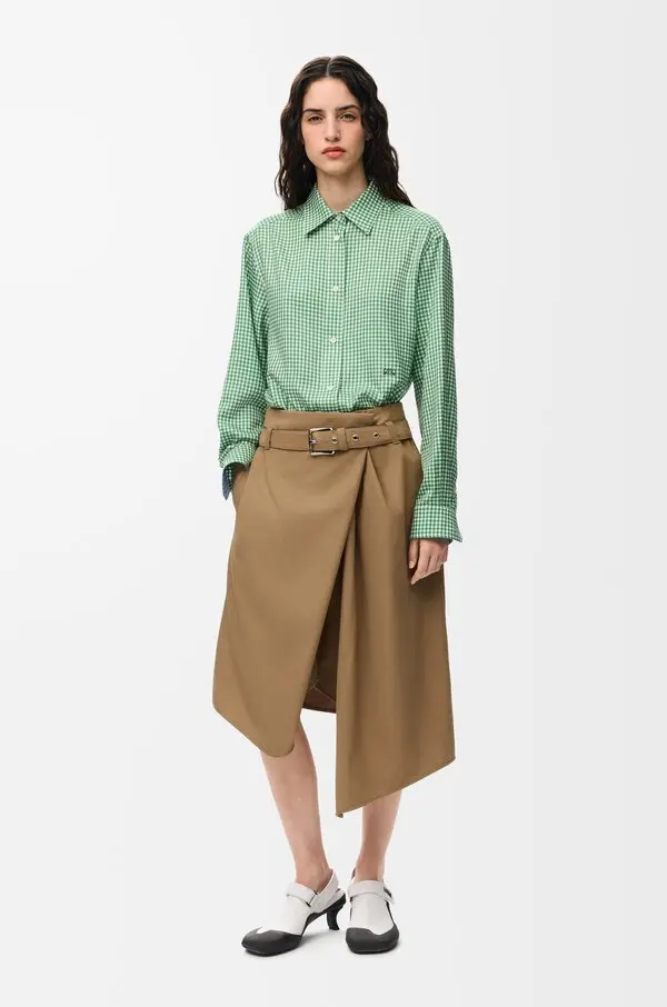 Loewe Skirt In Cotton - Beige