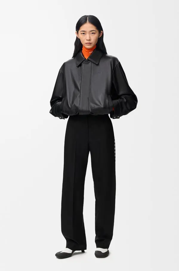 Loewe Drawstring Jacket In Nappa Lambskin - Black