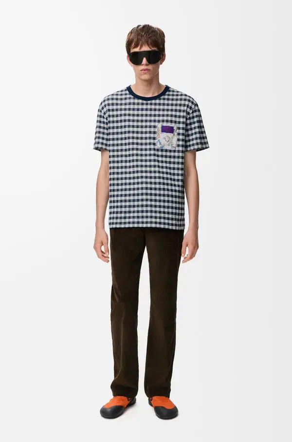 Loewe Relaxed Fit T-shirt In Cotton - Blue/white
