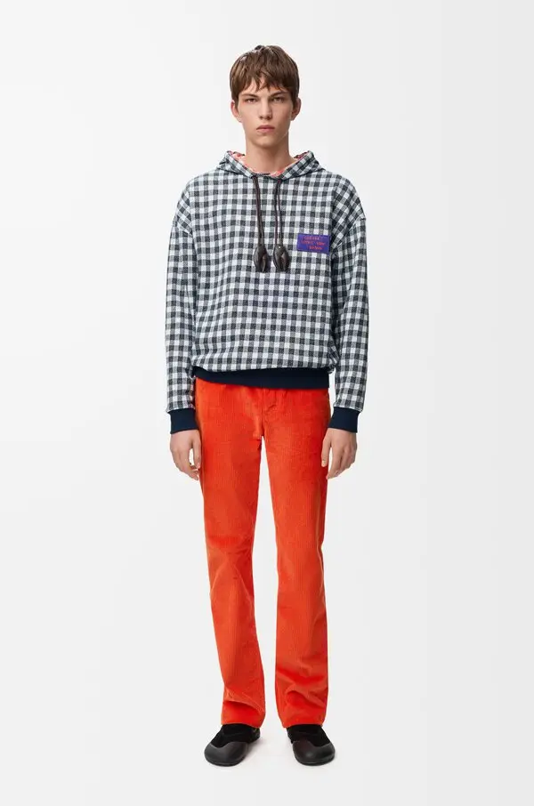 Loewe Hoodie In Cotton - Red/blue/white