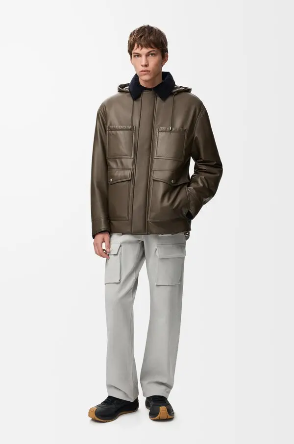 Loewe Cargo Trousers In Cotton - Grey