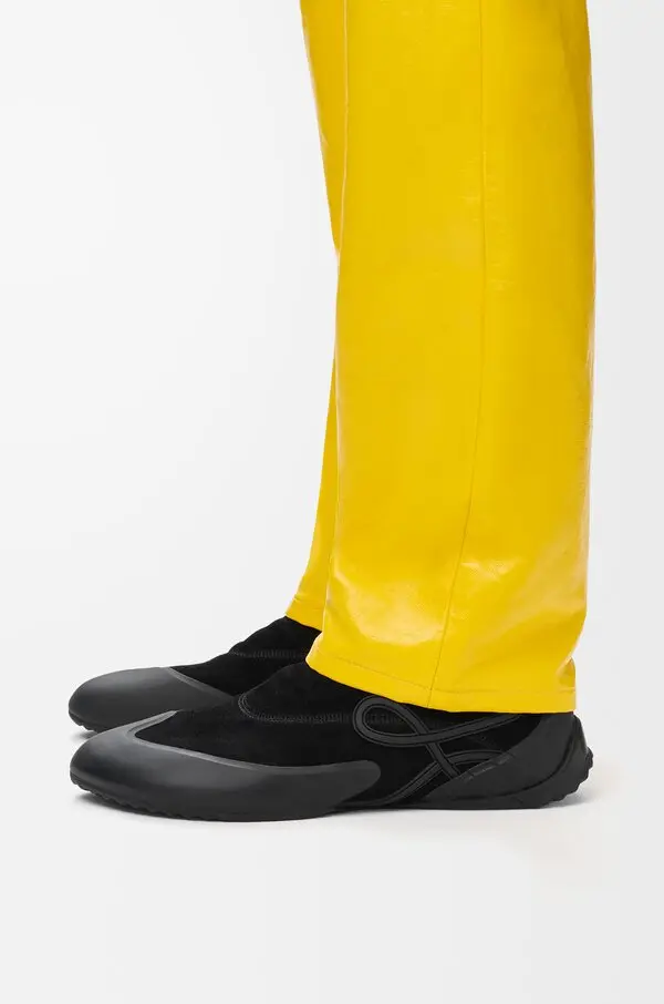 Loewe Grip Aqua Shoe In Stretch Suede - Black