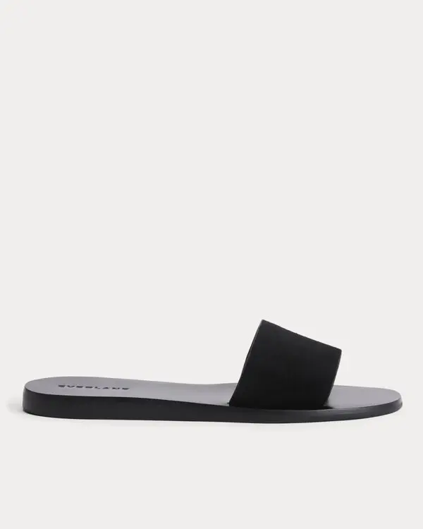 Everlane Suede Slide Sandal - Black Suede