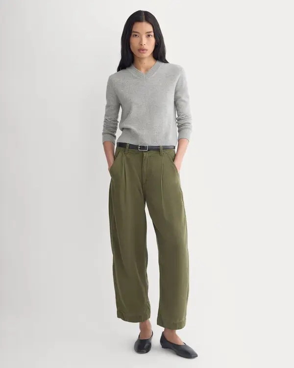 Everlane Garment-dyed Ankle Pants - Olive Night