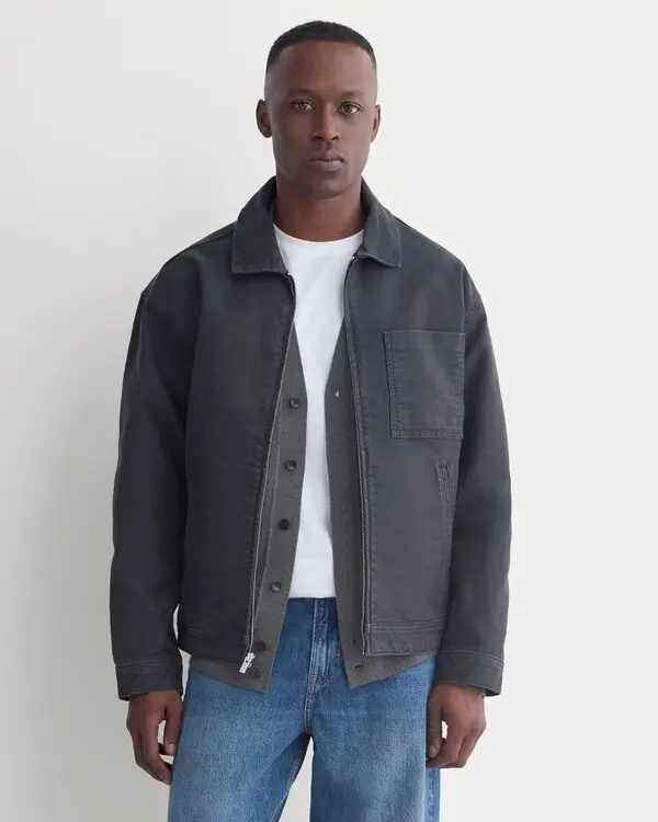 Everlane Brushed Cord Coaches Jacket - Black