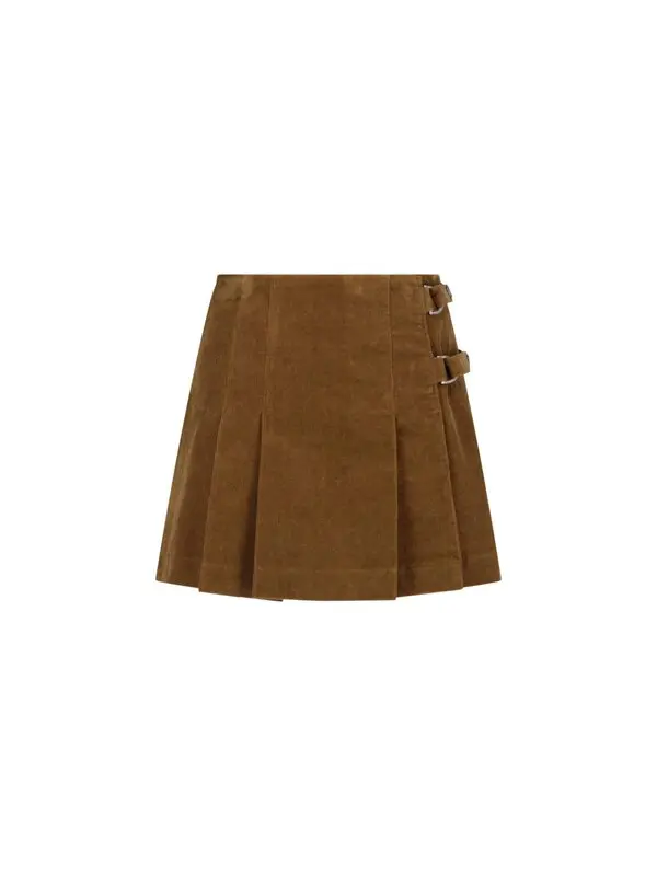 GOLDEN GOOSE Corduroy Mini Skirt - Brown