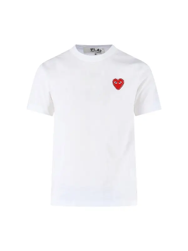 Play Comme Des Garcon T-shirt With Logo Rhinestones