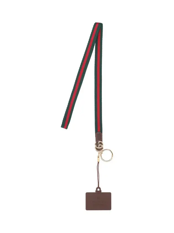 Gucci Smartphone Holder With Strap "web - Brown