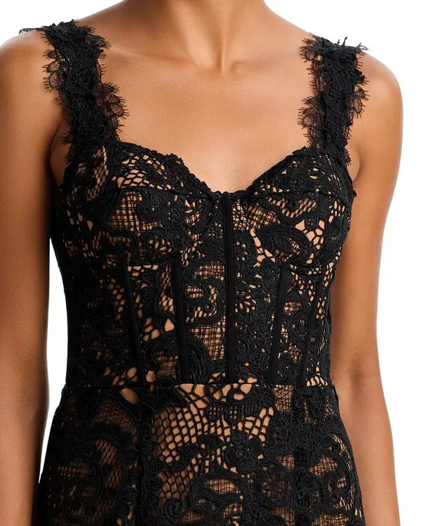 Aqua Lace Bustier Maxi Dress Exclusive