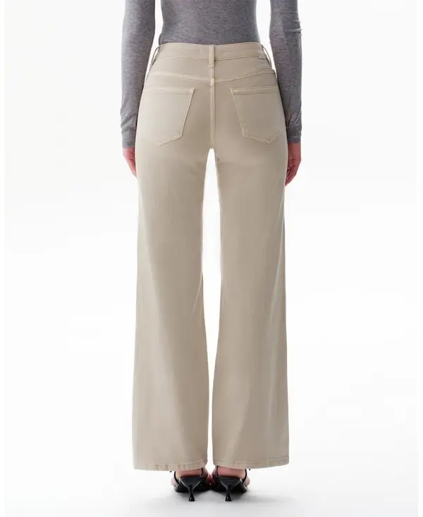 BAYEAS High Rise Wide Leg Stretch Denim Jeans In Voida Wash