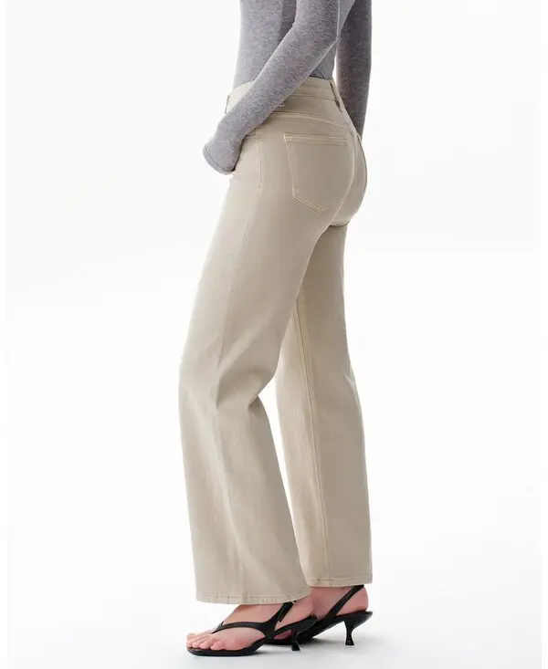 BAYEAS High Rise Wide Leg Stretch Denim Jeans In Voida Wash