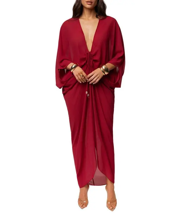 JLUXLABEL Longer Days Cover Up Dress - Berry