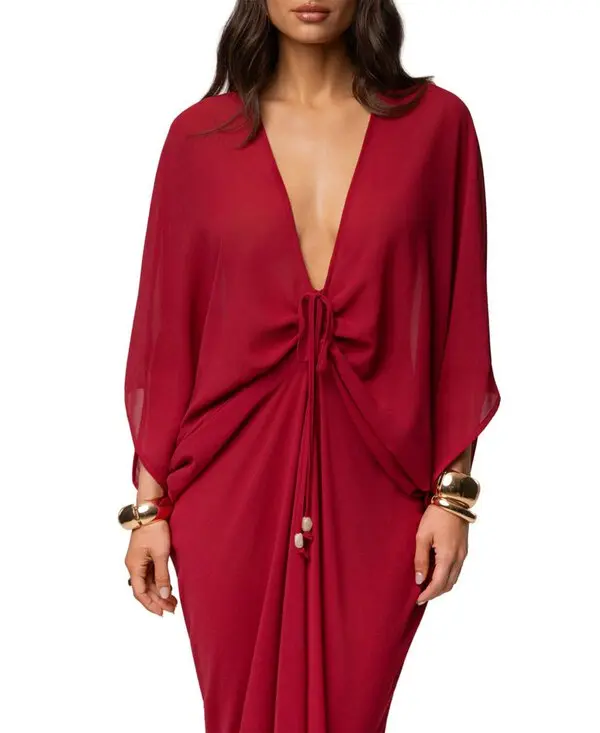 JLUXLABEL Longer Days Cover Up Dress - Berry
