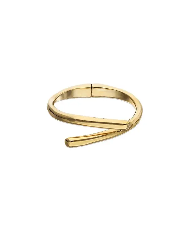 UNODE50 Plated Bracelet In The Shape Of Crossed Tubes - Gold