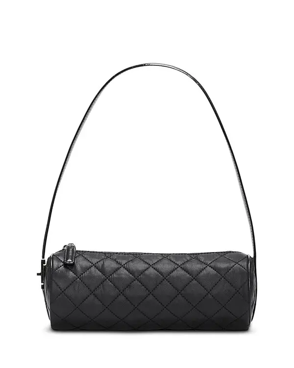 Mz Wallace Astor Quilted Cylinder Shoulder Bag - Black