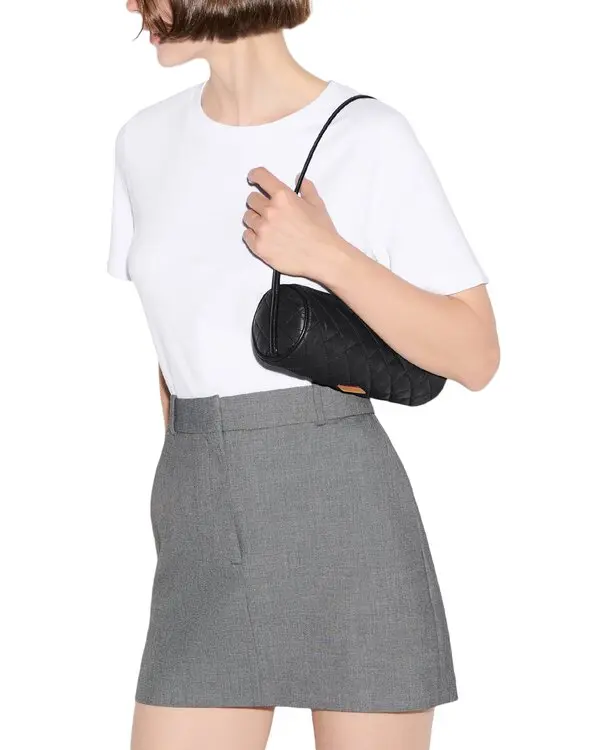 Mz Wallace Astor Quilted Cylinder Shoulder Bag - Black