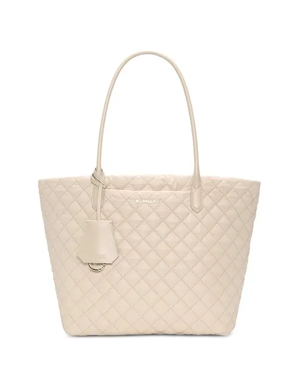 Mz Wallace Medium Quilted Tote Bag - Buff