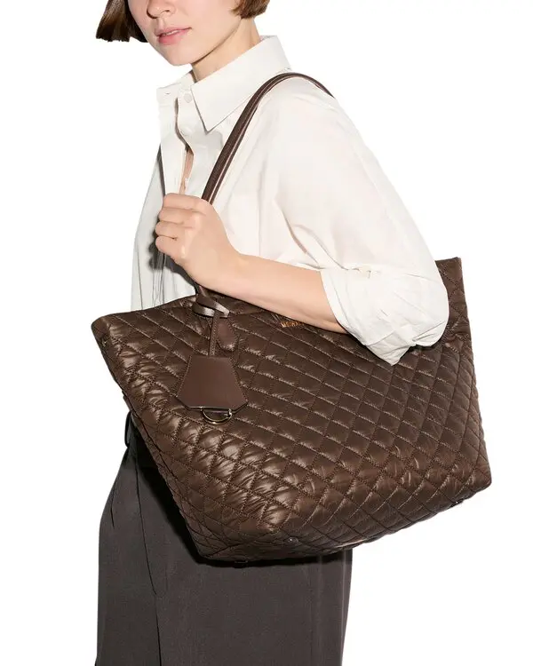 Mz Wallace Medium Quilted Tote Bag - Walnut