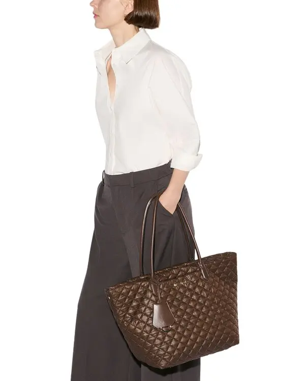 Mz Wallace Medium Quilted Tote Bag - Walnut