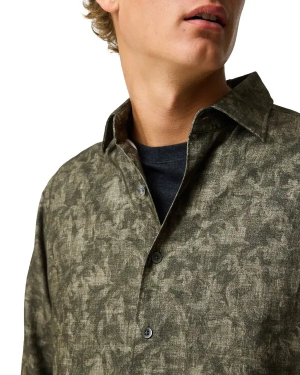 Rodd & Gunn Campbell Valley Palm Print Long Sleeve Shirt
