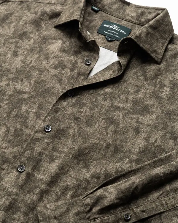 Rodd & Gunn Campbell Valley Palm Print Long Sleeve Shirt