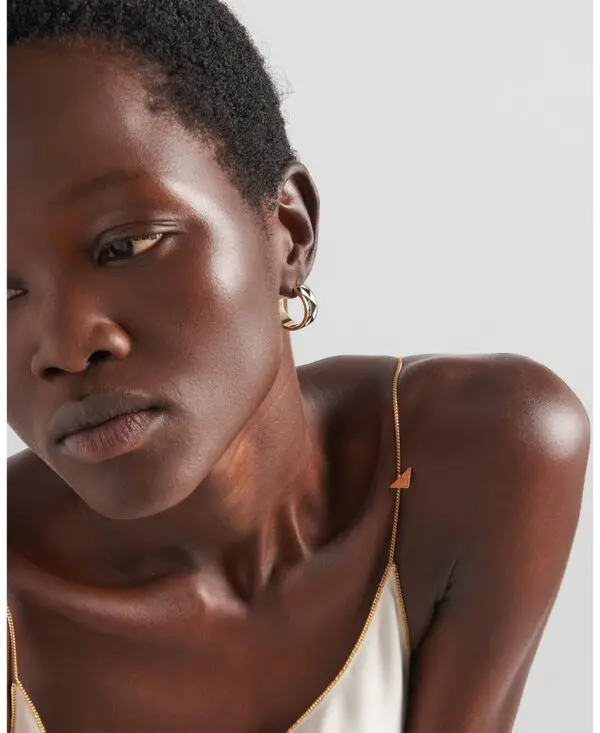 Prada Enameled Metal Earrings