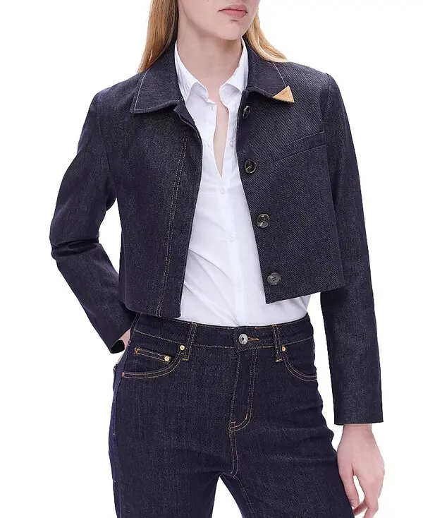 BAYEAS Short Business Blazer Stretch Comfortable Wear In Rinse Wash - Blue