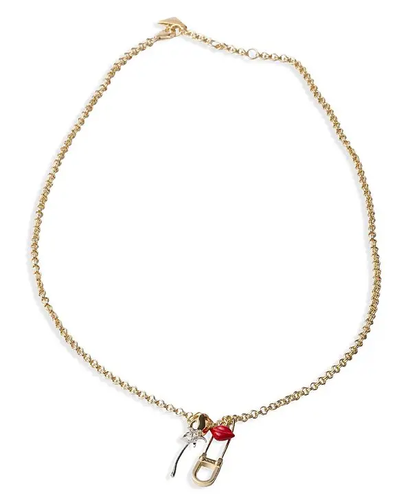 Prada Enameled Metal Necklace - Gold