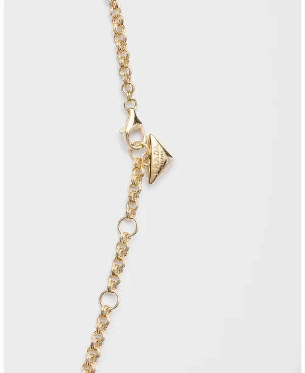 Prada Enameled Metal Necklace