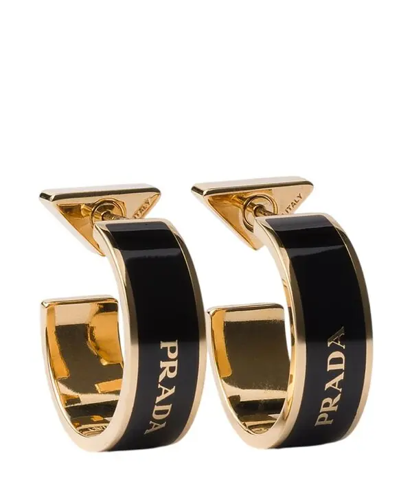 Prada Metal Earrings - Black