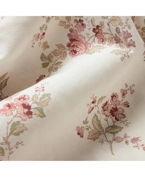 PIGLET IN BED Heirloom Rose Linen Blend Pillowcase Pair, Queen