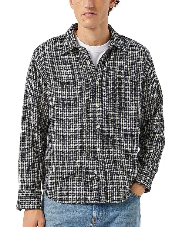 CORRIDOR Reverse Tweed Snow Check Cotton Shirt