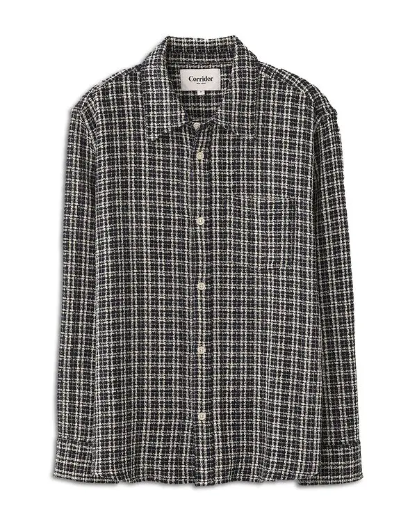 CORRIDOR Reverse Tweed Snow Check Cotton Shirt