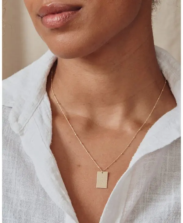 SET & STONES Zodiac Constellation Necklace - Libra