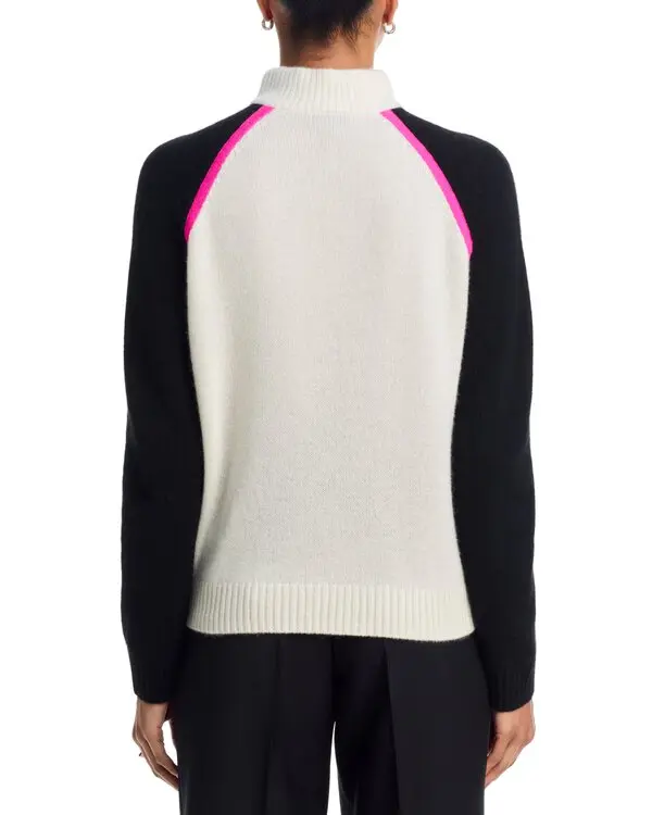 Aqua Half Zip Mock Neck Cashmere Sweater Exclusive