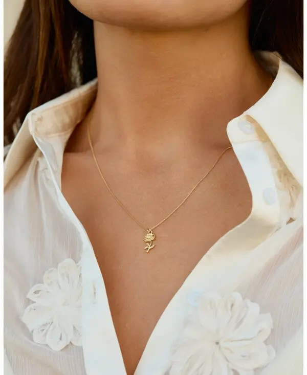 SET & STONES Elsie Birth Flower Necklace - April