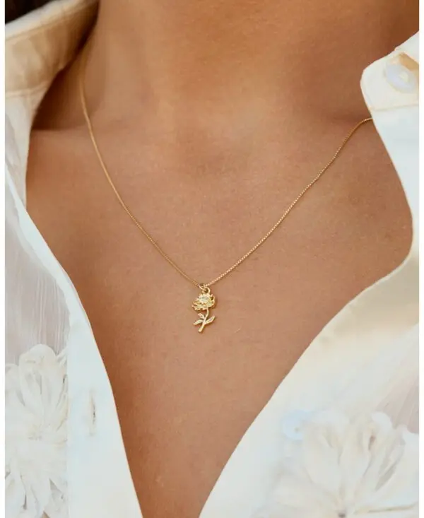 SET & STONES Elsie Birth Flower Necklace - April