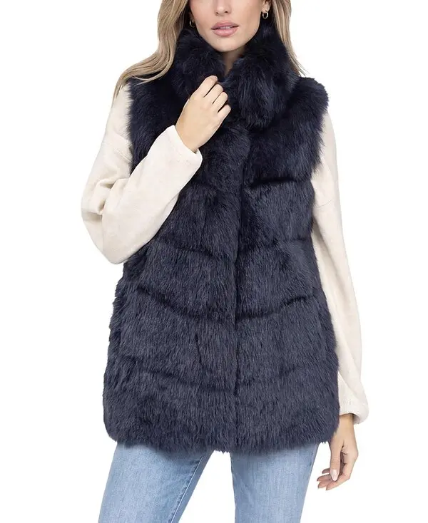 Gorski Reversible Merinillo Shearling Lamb Vest - Navy