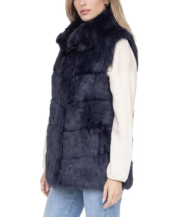 Gorski Reversible Merinillo Shearling Lamb Vest - Navy