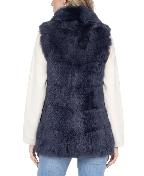 Gorski Reversible Merinillo Shearling Lamb Vest - Navy