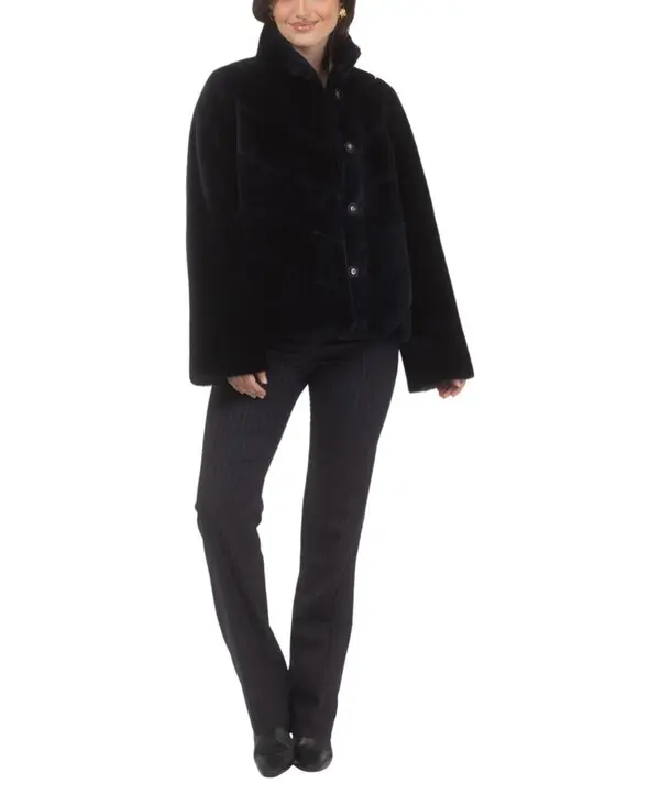 Gorski Reversible Merino Shearling Lamb Chevron Jacket