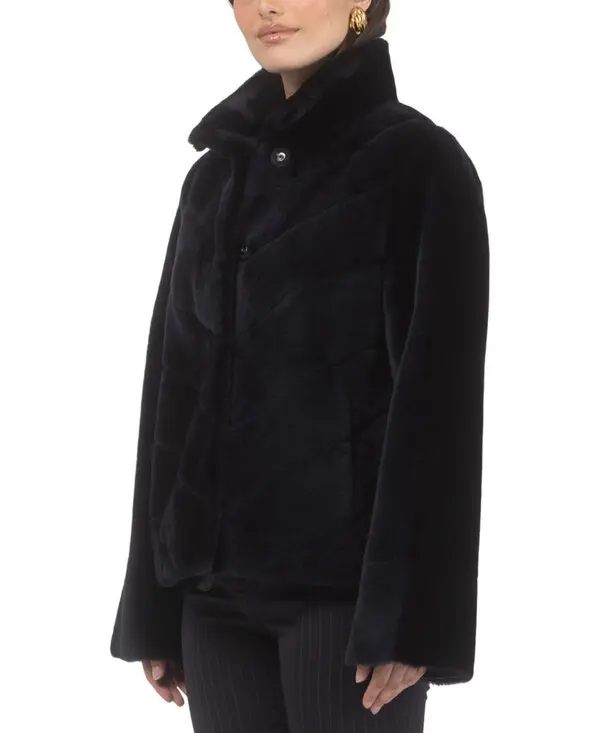 Gorski Reversible Merino Shearling Lamb Chevron Jacket