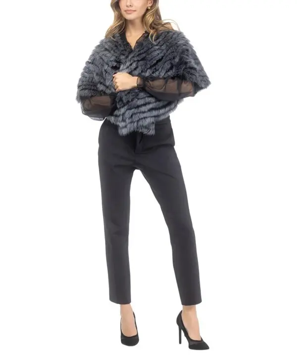 Gorski Toscana Shearling Lamb Layered Capelet
