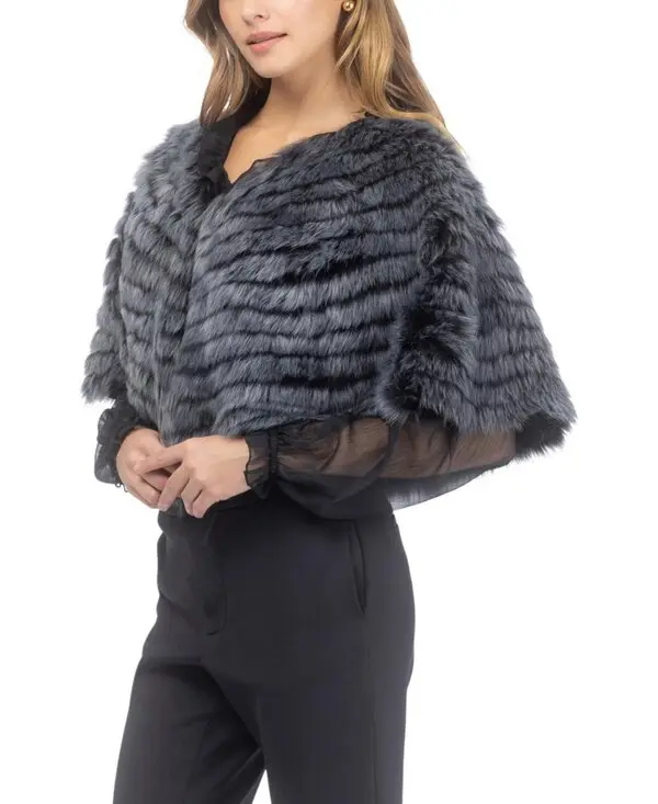 Gorski Toscana Shearling Lamb Layered Capelet
