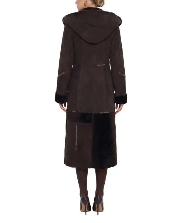 Gorski Select Shearling Lamb Parka With Embroidery Stitching And Suede Finish