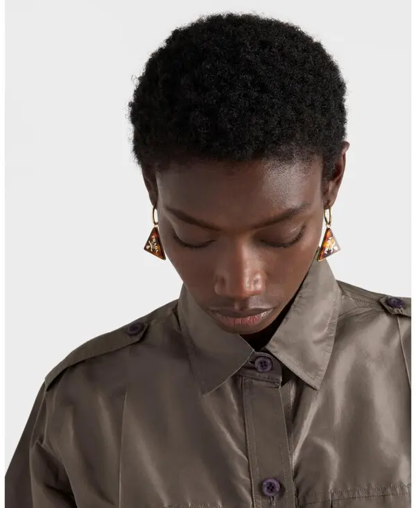 Prada Earrings With Tortoiseshell Motif