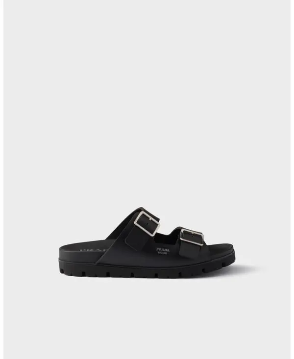 Prada Rubber Strap Sandals