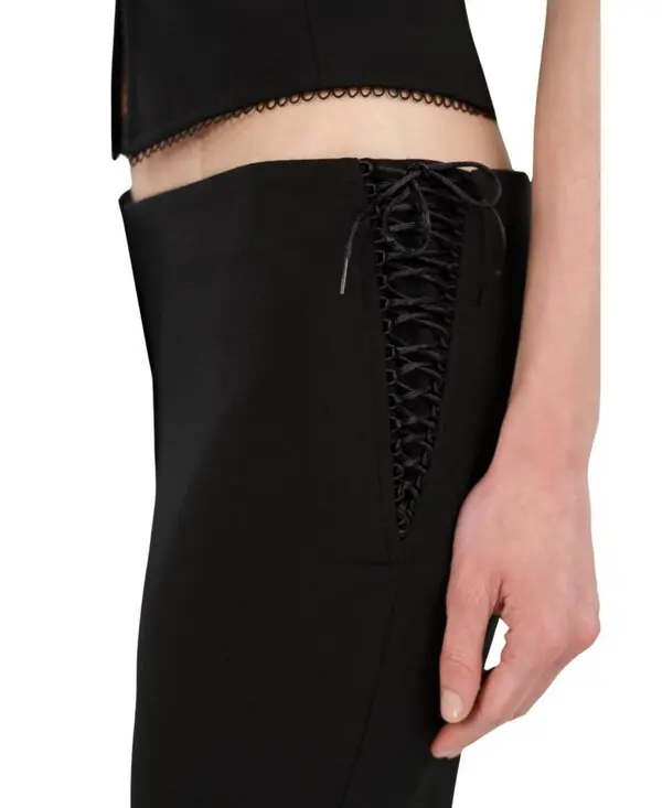 NOCTURNE Side Tie Low Rise Slim Fit Trousers