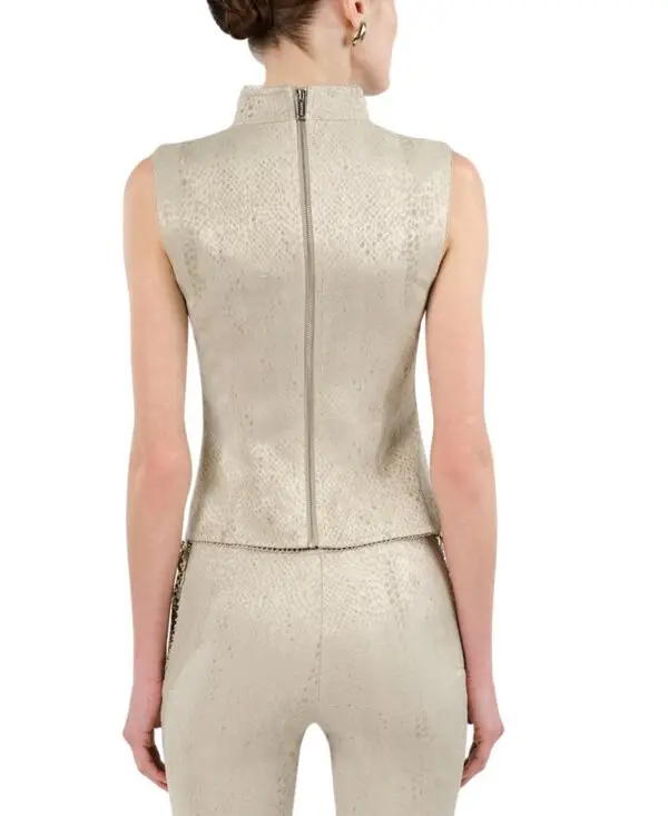 NOCTURNE Braid-trim Bustier Top